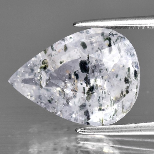 💎 4.55ct Pear Natural White Quartz in Green Inclusions - Tanzania ...