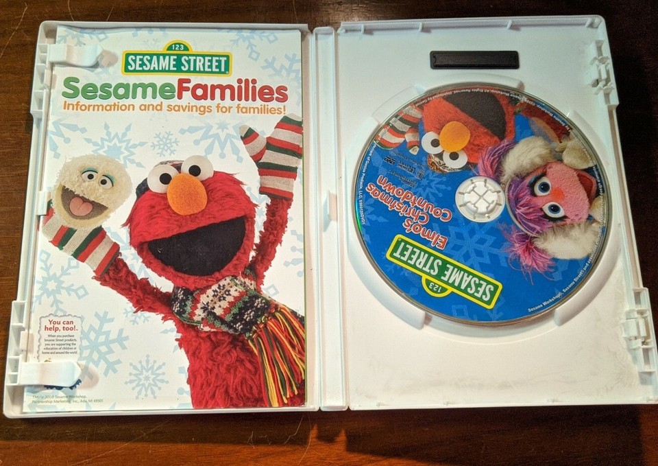 Sesame Street - Elmos Christmas Countdown (DVD, 2008) w/ activity book ...