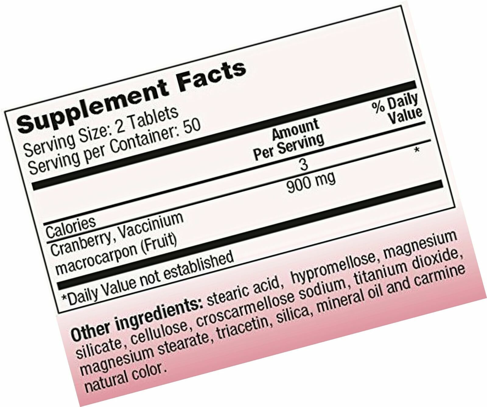 Gericare CRANBERRY 450MG Tablets, Helps Urinary Tract Health, 100 Per ...