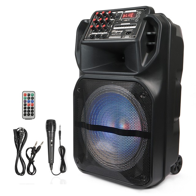 TopTech Audio JET-15 15 inch 2200W Fully Amplified Portable Speaker for ...