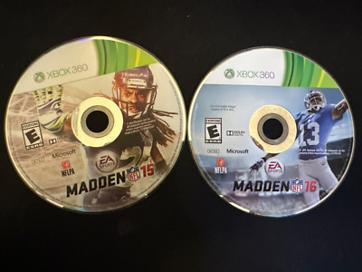 Madden NFL 2015 & 2016 xbox 360 disc only game bundle | eBay