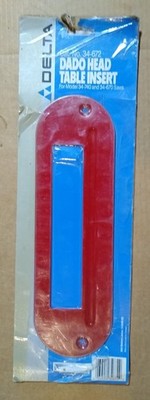 Delta Dado Head Table Saw Insert 34-672 Dado | eBay
