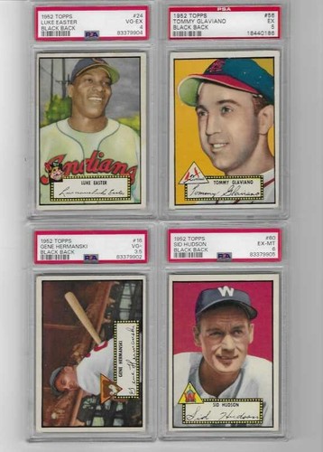 1952 Topps Black Back PSA 15 Card Lot | eBay