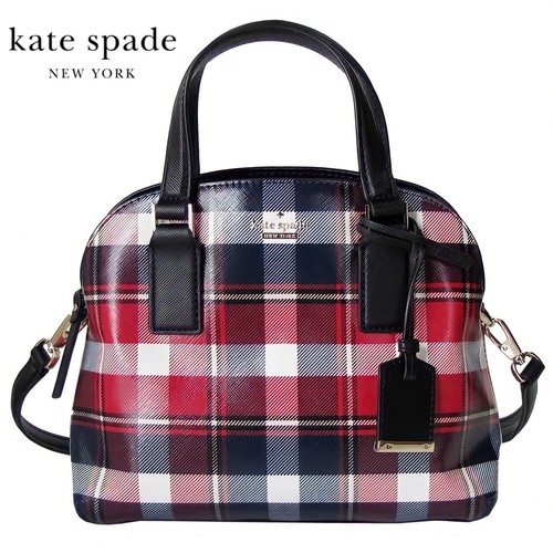 Kate Spade Plaid Bag Large Used with Shoulder Strap Japan | eBay
