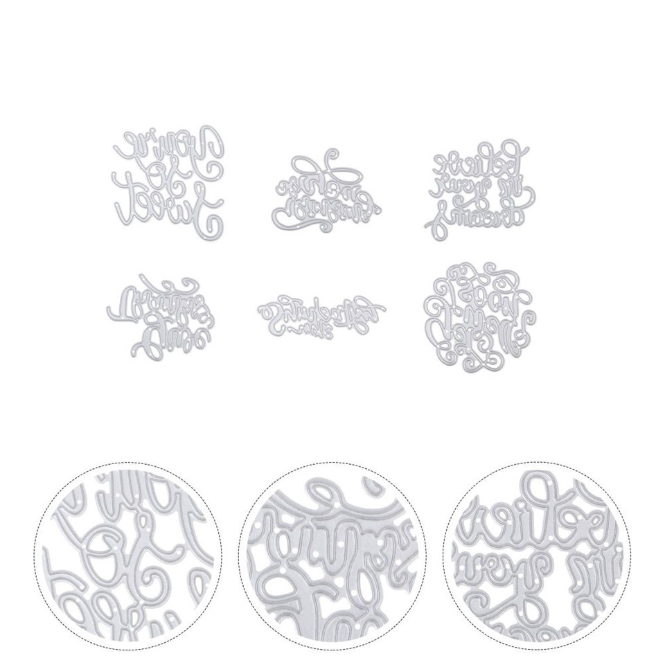 6 Pcs Embossing Stencil Dies Metal Template For Craft Projects | eBay ...