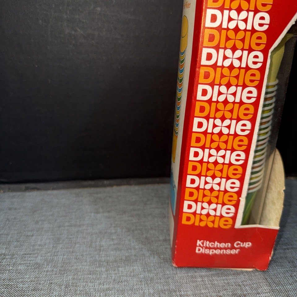 Vintage Dixie Kitchen Cup Dispenser 5 Oz 20 Cups Multicolor New NIB NOS ...