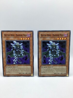 Yu-Gi-Oh! x2 Destiny Hero - Diamond Dude DP0EN003, Common, 1st Edition ...