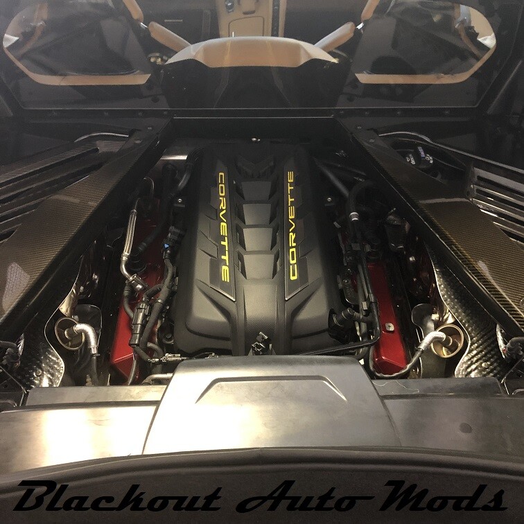 Yellow Engine Cover Vinyl Letter Decals Fits 2020-2024 C8 Corvette ...