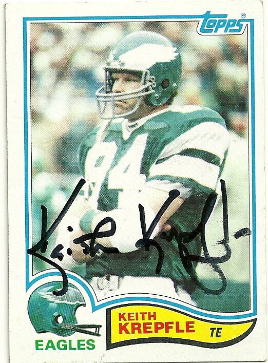 1982 Topps KEITH KREPFLE Signed Card Lambeau Field EAGLES SUPER BOWL | eBay