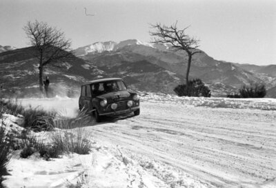Timo Makinen and Paul Easter Mini Cooper S 1966 Rally Car Racing Old ...