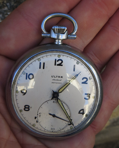 Montre de poche gousset mécanique Marque : ULTRA STANDARD ANTICHOC ...