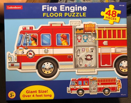 Lakeshore Fire Engine Floor Puzzle 48 Pc Giant Size Ages 3+ PP1108 49 ...