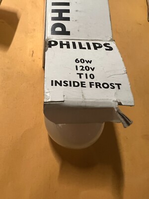 phillips 60w 12v t10 frost bulb nos surplus | eBay