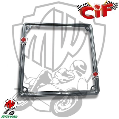 3277-IX Frame License Plate Inox Polished Old Dimension mm.170x170 ...