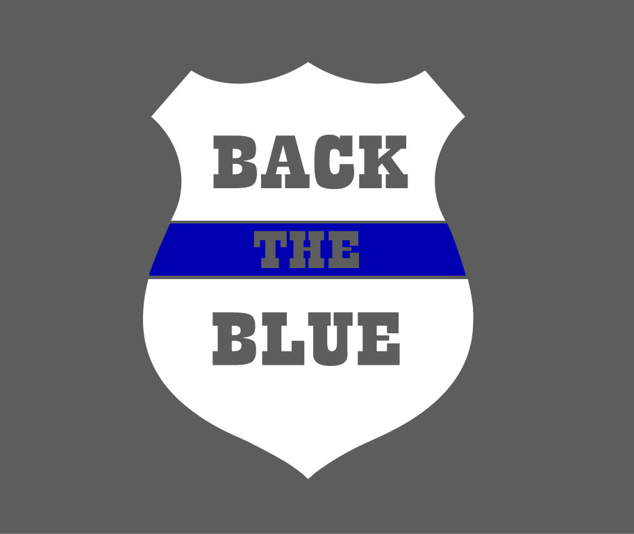 4 inch Back The Blue Badge Decal Window Sticker Car Decor Thin Line ...