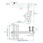 RV Table Leg Swivel Marine Folding &Adjust 360° Campervans Motorhome ...
