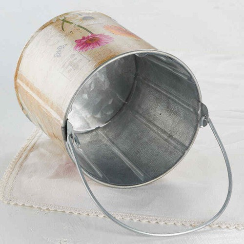 Set of 2 Metal Daisy French Decoupage Buckets for Home Decor | eBay