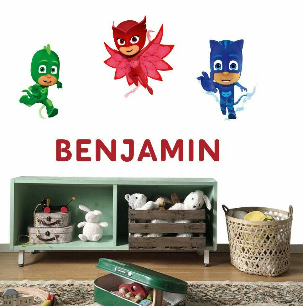 Custom Personalised Name Kids Wall Stickers Decal Decor Catboy Catboy ...