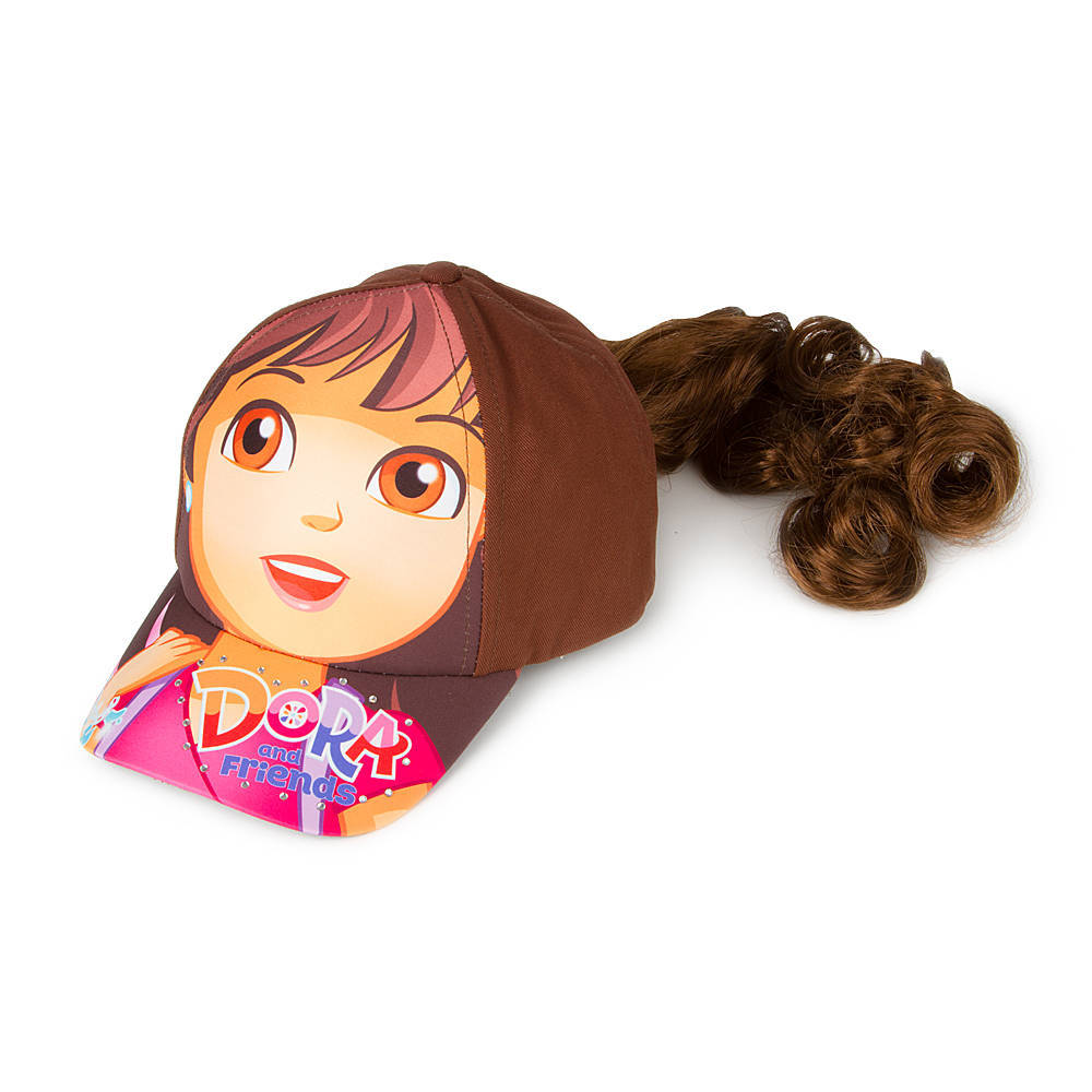 Nickelodeon Dora the Explorer Baseball Cap with Faux Hair Dora and ...