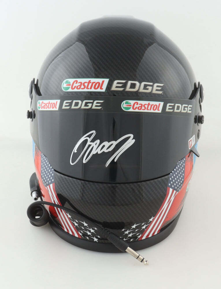 Brad Keselowski Hand-Signed NASCAR Castrol Edge Full-Size Helmet w/ COA ...
