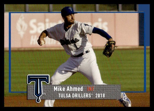 2018 Grandstand Tulsa Drillers Mike Ahmed #NNO Team Card Tulsa Drillers ...