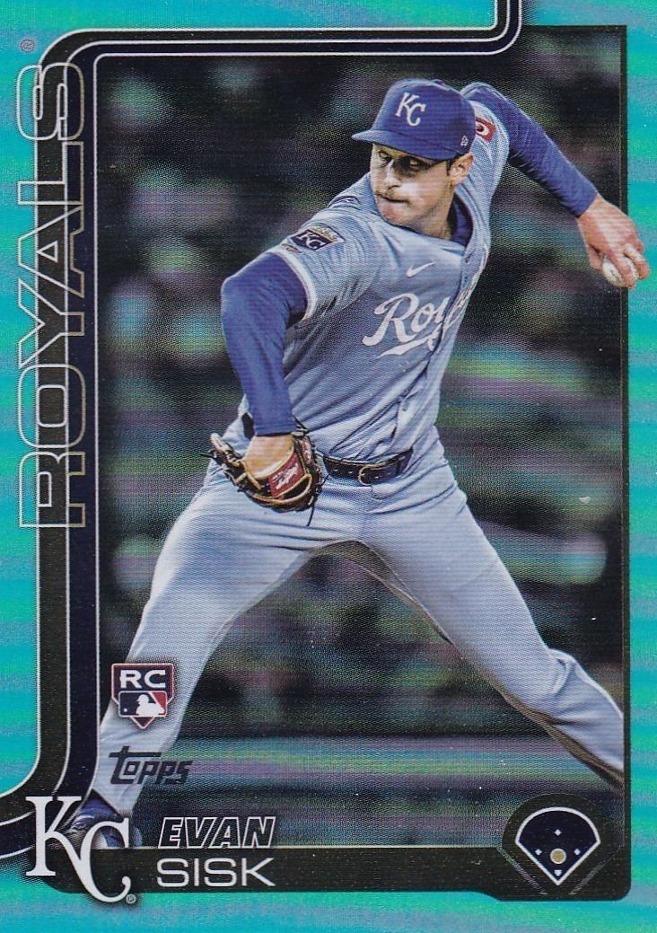 2025 Topps Update Series - Evan Sisk #US176 Aqua Rainbow Foil (RC) for ...