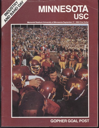 1980 Minnesota Gophers vs USC Football Program: Marcus Allen & Ronnie ...