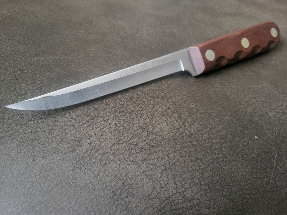 Vintage Case XX Cap 207-5 1/2 Stainless Full Tang Boning Knife Wood ...