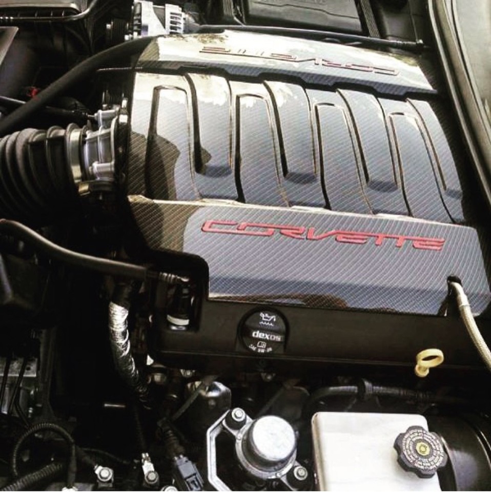 Chevrolet Corvettes C7 LT1 Carbon Fiber HydroGraphics Fuel Rail Engine ...