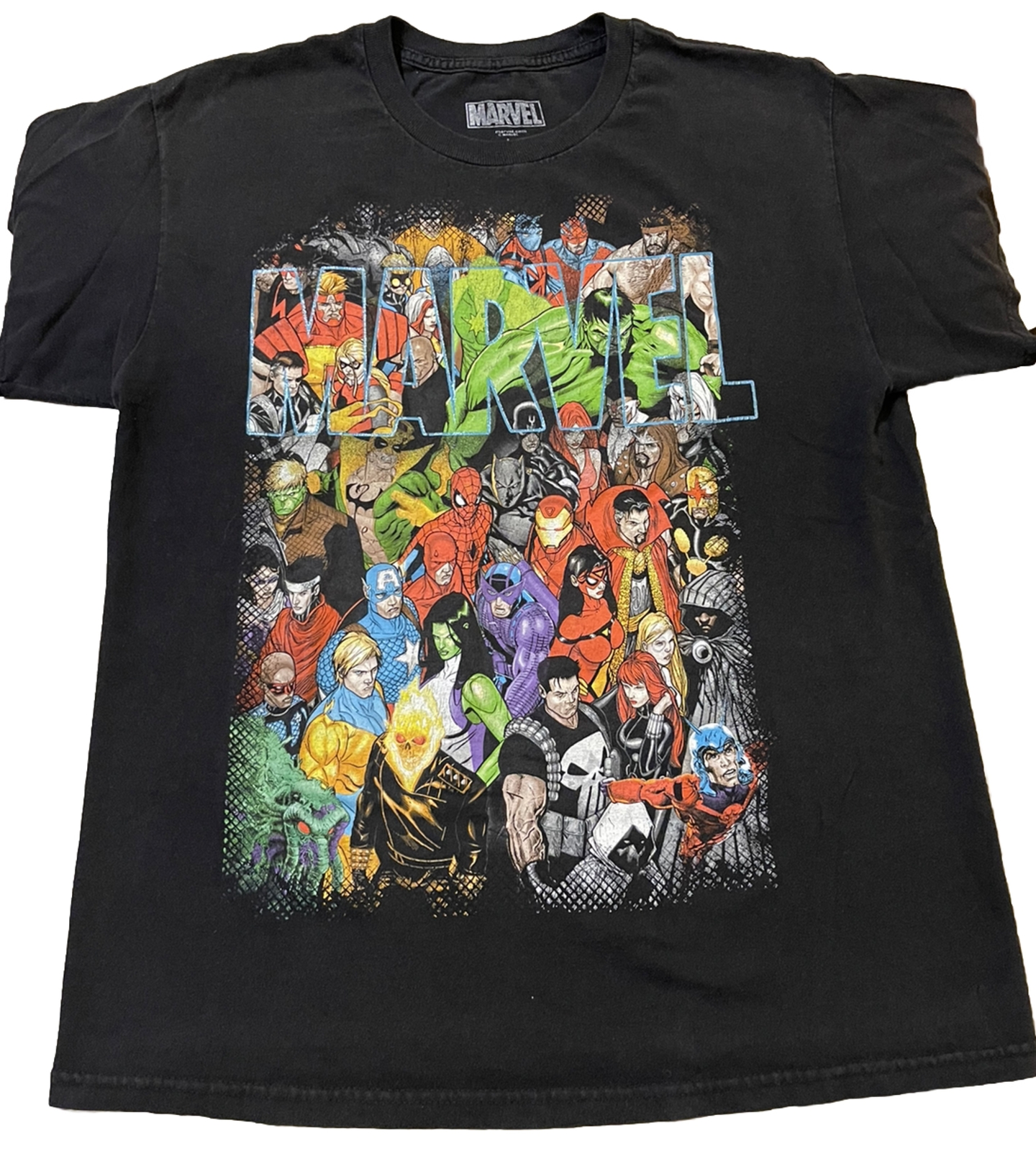 Mad Engine Marvel Comics Vtg Animated Characters T-Sh… - Gem