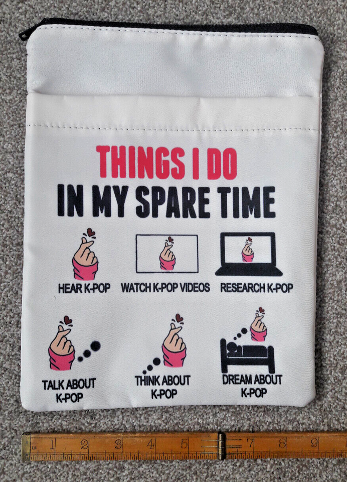 KPOP * Zip Up Tablet iPad Case Cover / Make up / Toiletries bag ...