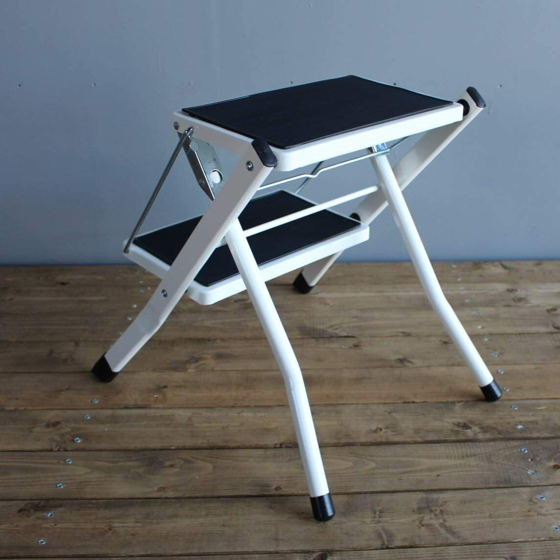 Folding Step Stool White 2-steps Home ladder PC-334WH Azumaya F'Kolme ...