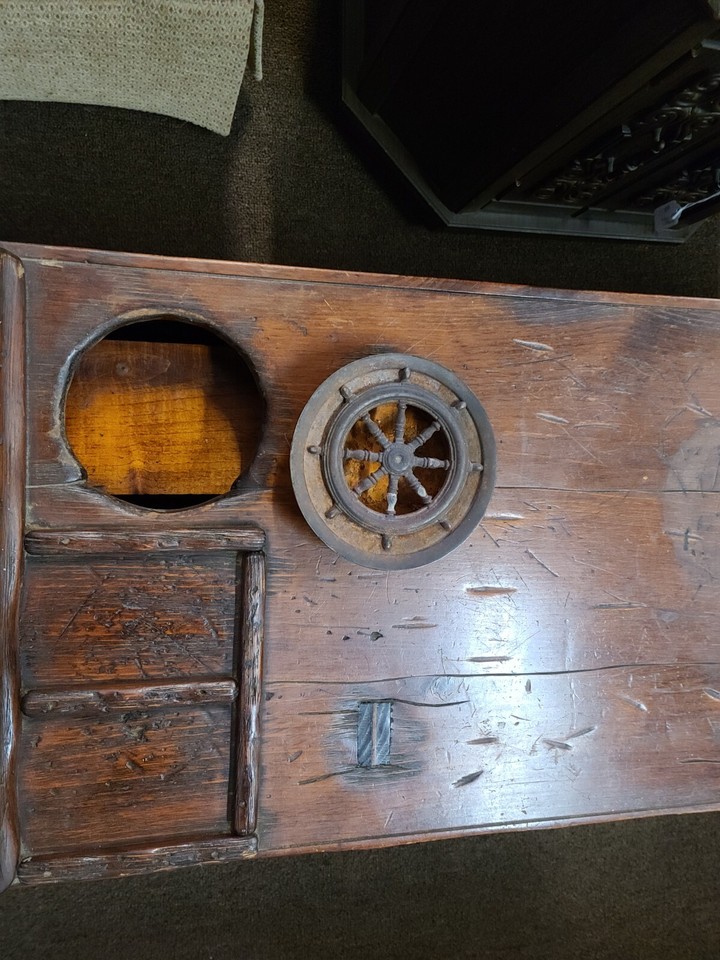 Primitive Cigar/Smoking Table with built in Ashtray and 2 End Tables | eBay