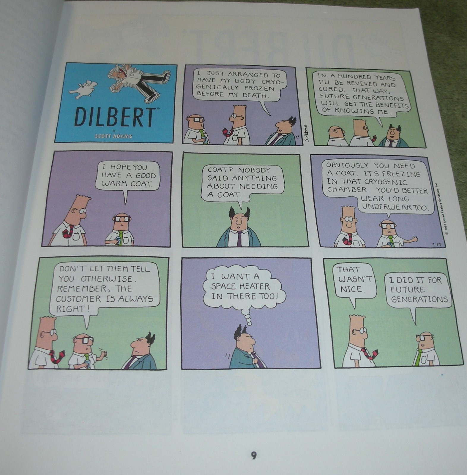 FUGITIVE FROM THE CUBICLE POLICE A Dilbert Book by Scott Adams 1996 Lg ...