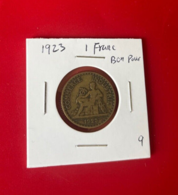 1923 Bon Pour 1 Franc Chambres Commerce Industrie France Coin - Nice ...