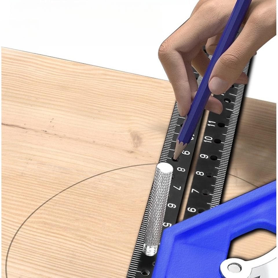 Combination Square Measure Tool 300mm Aluminum Alloy Base Engraved ...