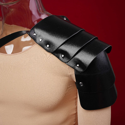 Mens PU Single Shoulder Chest Harness Armor Strap Metal Buckles Cosplay ...