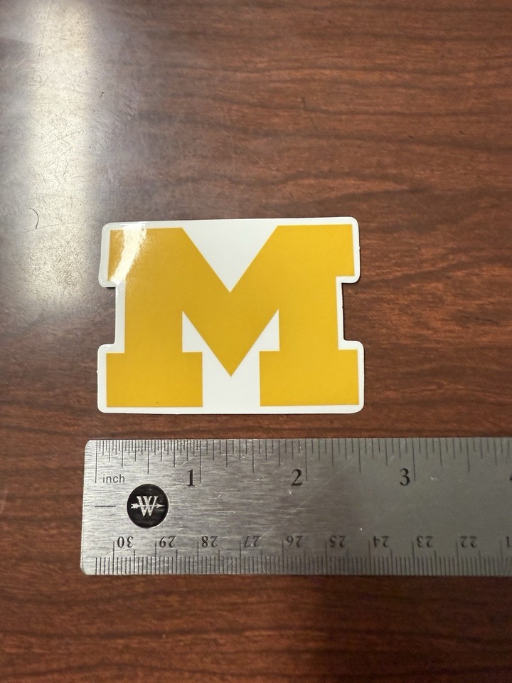 Michigan Wolverines Decal Sticker Vinyl Big 10 NCAA Yellow 2" x 2.25 ...