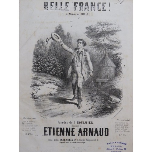 ARNAUD Étienne Belle France Chant Piano ca1858 | eBay
