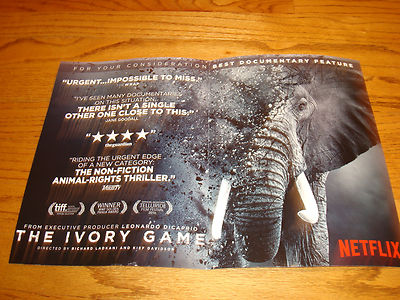 THE IVORY GAME 2017 Oscar ad for Best Documentary & THE 13TH Ava ...