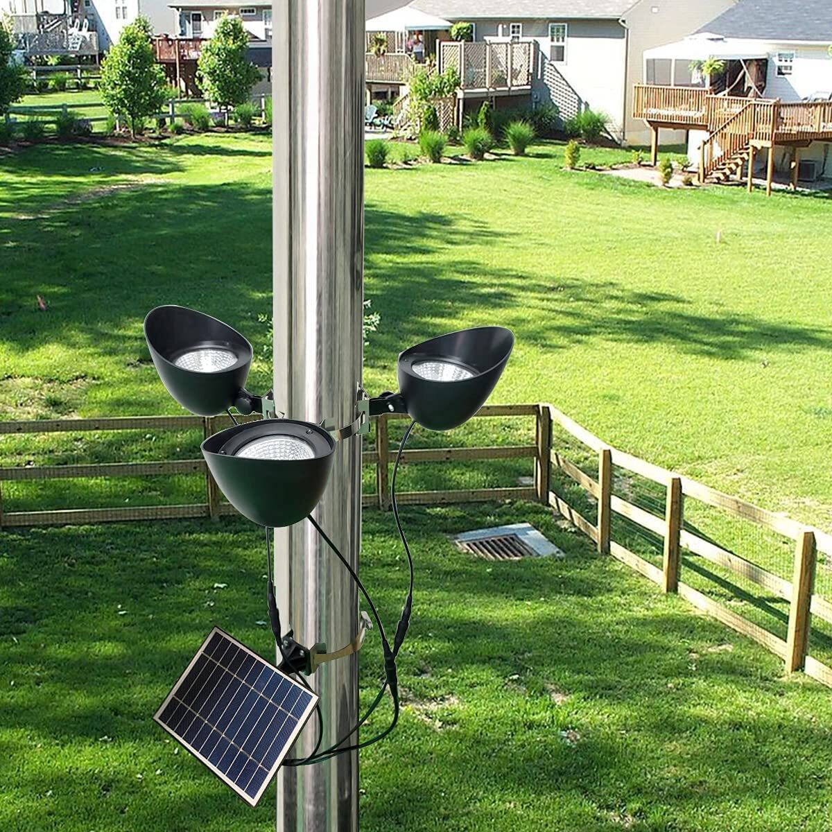 Bright Solar Spotlight For Flag Commercial CREE Solar Flagpole Light
