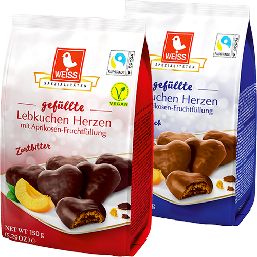 WEISS Lebkuchen Gingerbread cookies with filling: Milk & Dark Chocolate ...