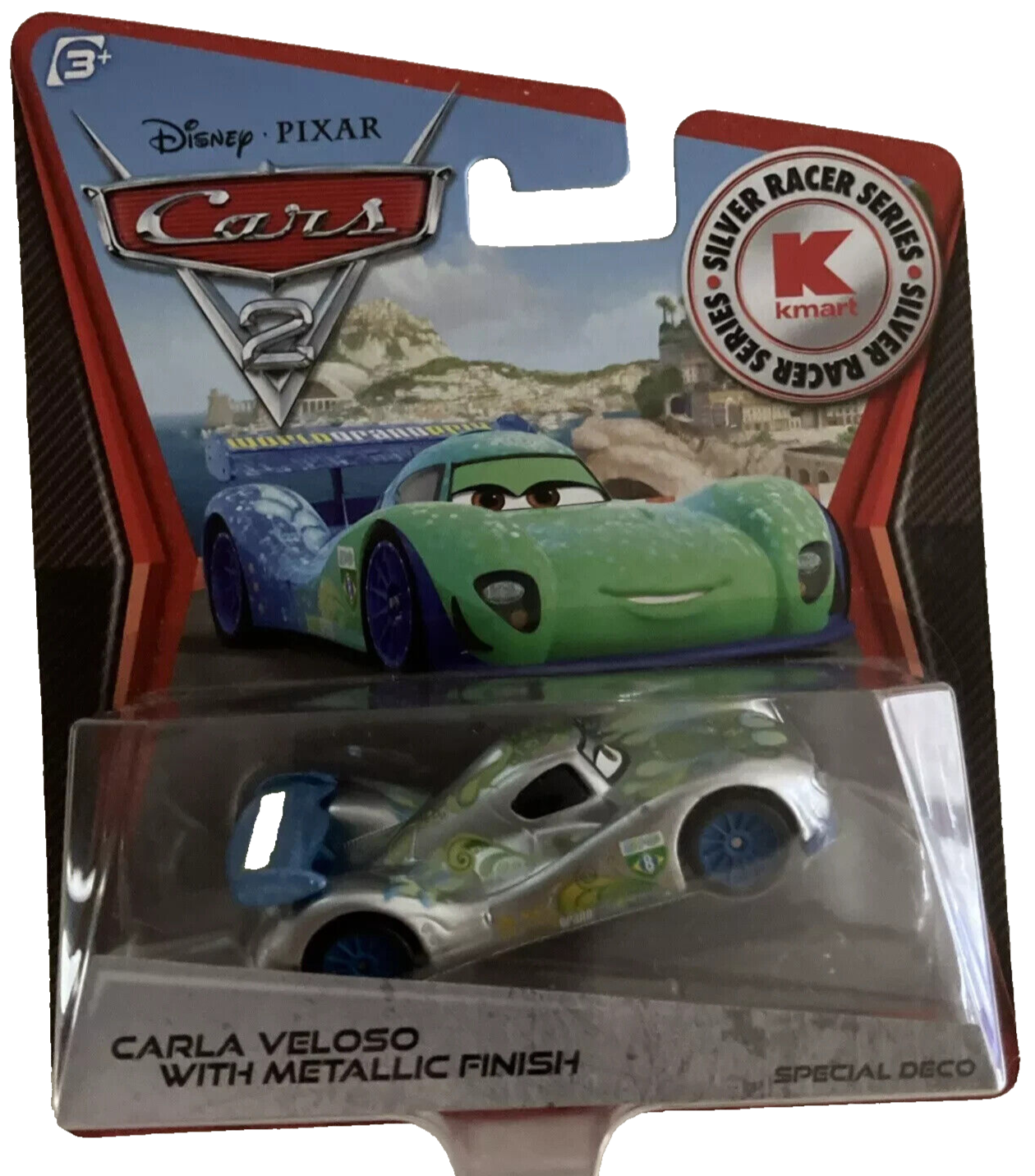 DISNEY CARS 2 SILVER RACER SERIES METALLIC FINISH CARLA VELOSO 1:55 ...