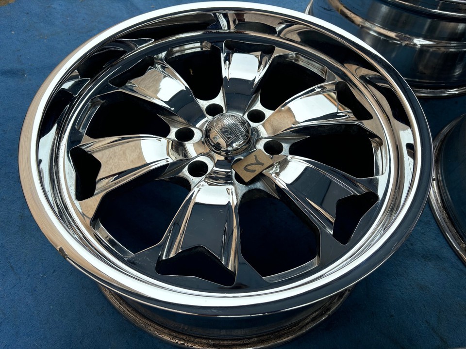 (4) 20" CENTERLINE ACE II 6 LUG CHROME ALLOY WHEELS 20X8.5 RIMS 6X5.5 ...