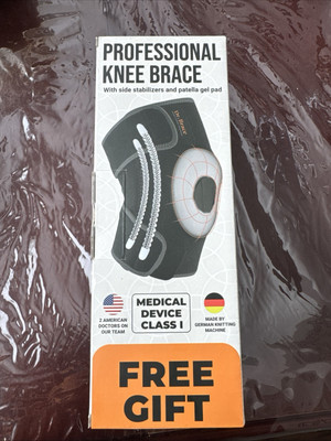 DR. BRACE Elite Knee Brace With Side Stabilizers & Patella Gel Pad. All ...