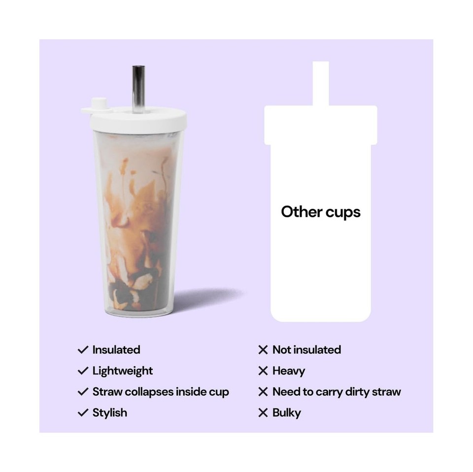 Dodoko Reusable Boba Cup and Straw Boba Tea Cup Bubble Tea Cup Reus ...