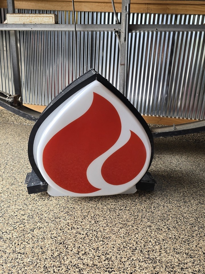 Amoco Gas Station Lighted Sign Vintage | eBay