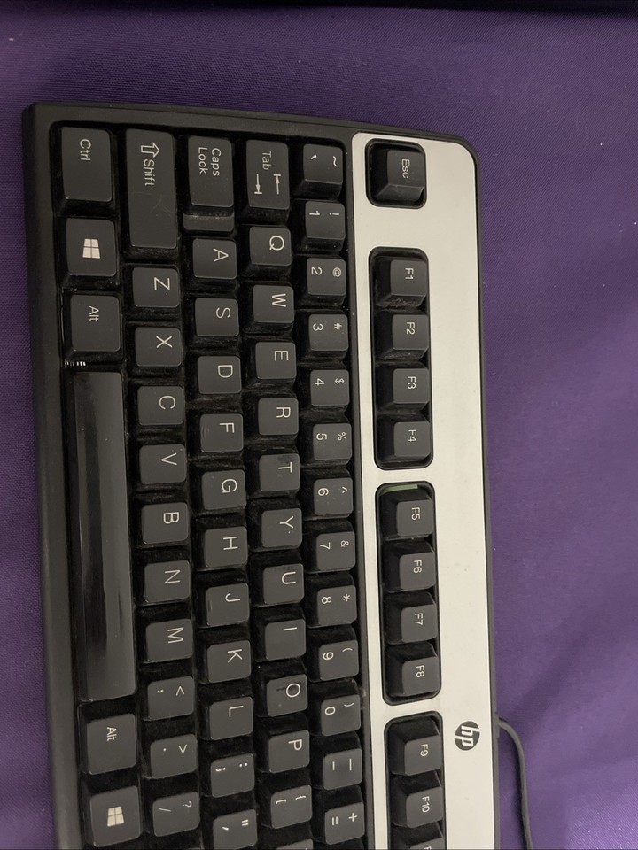 HP KU-0316 Black & Silver USB Keyboard (434821-007) | eBay