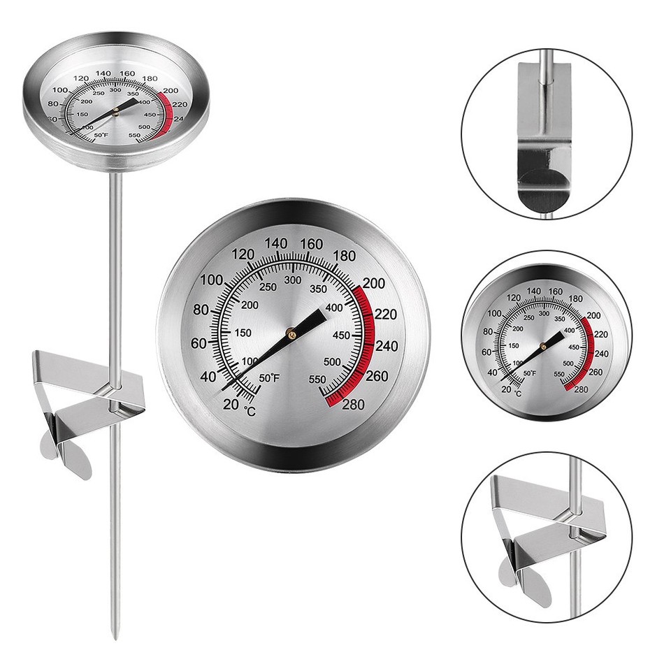 Meat Thermometer Stainless Steel Fried Food Cooking Temperature Probe ...