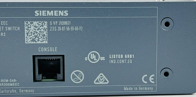 SIEMENS SCALANCE XR324-4M ETHERNET SWITCH 6GK5324-4GG00-4ER2 TAKEOUT M ...
